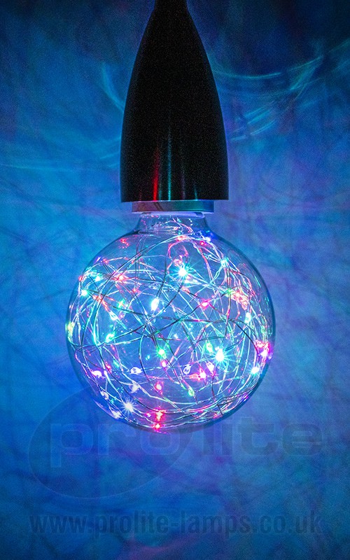 RGB Star Effect Globe LED 95mm polycarbonate flashing effect